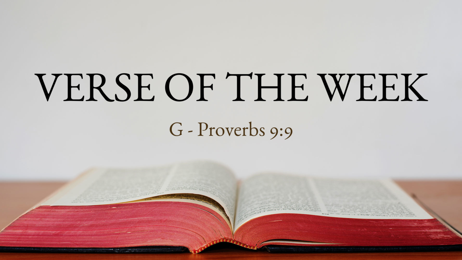 Verse of the Week - Bible Baptist Church